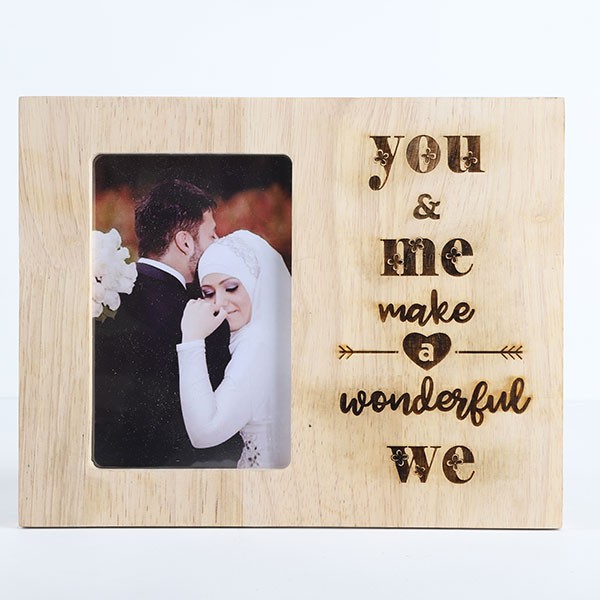 Send Customised You & Me Wooden Frame Online Gifts | Doviko